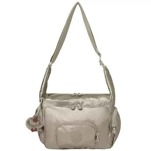 NEW Kipling ERICA Crossbody Bag - Starry Gold Metallic (12.25" x 8.75" x6.25") | eBay