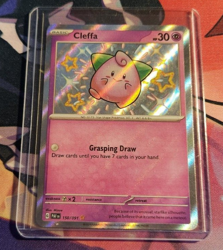 Pokemon Paldean Fates CLEFFA Baby Shiny Rare 150/091 | eBay