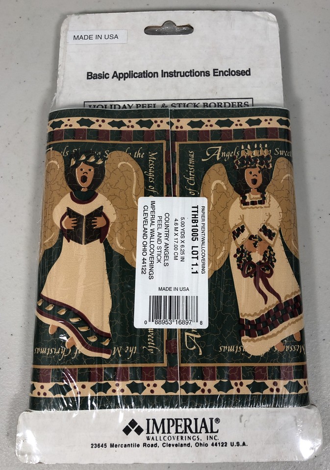 Vintage Country Choir Angels Christmas Wallpaper Wall Border Peel ...