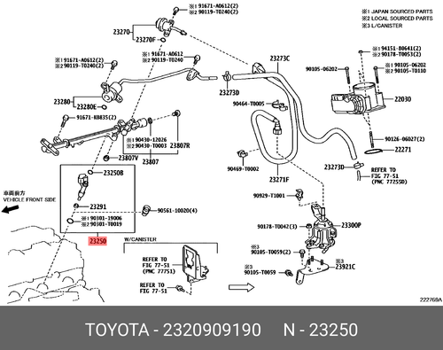 Genuine OE Injector Fuel 2320909190 for Toyota 23209-09190 | eBay.de