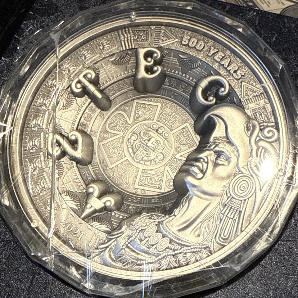 2021 Samoa Minted 1 kilo Silver Aztec Empire (w/Box & COA) 125/199 ...