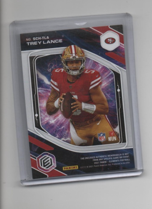 Trey Lance 2021 Panini Elements Supercharged Patch RC /199 #SCH-TLA Rookie Card | eBay