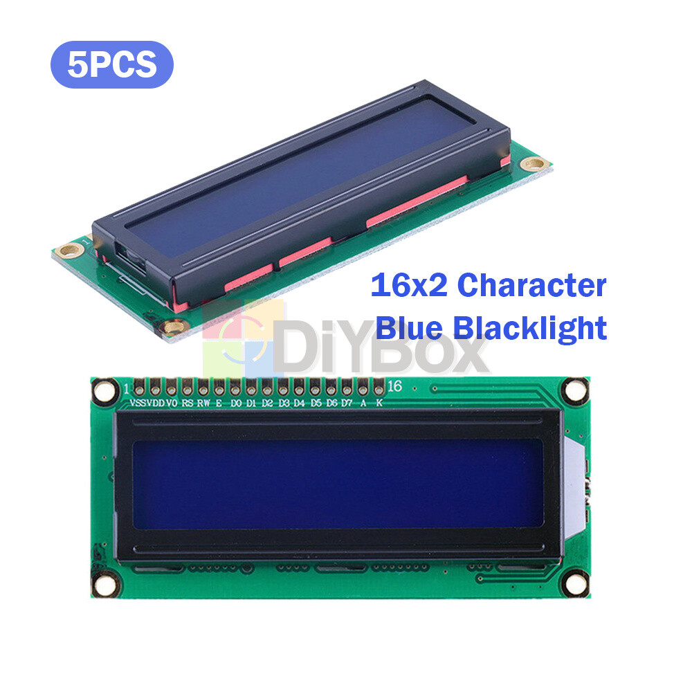 Reflective LCD Display Modules 5V Blue Serial SPI 16x2 Character LCD ...