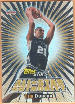 TIM DUNCAN 2000-01 TOPPS STARS ALL-STAR AUTHORITY | eBay