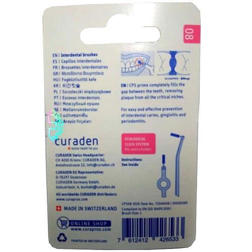 Curaprox CPS08 Pink Prime Interdental Brushes 0.8mm - Pack Of 8 | eBay UK