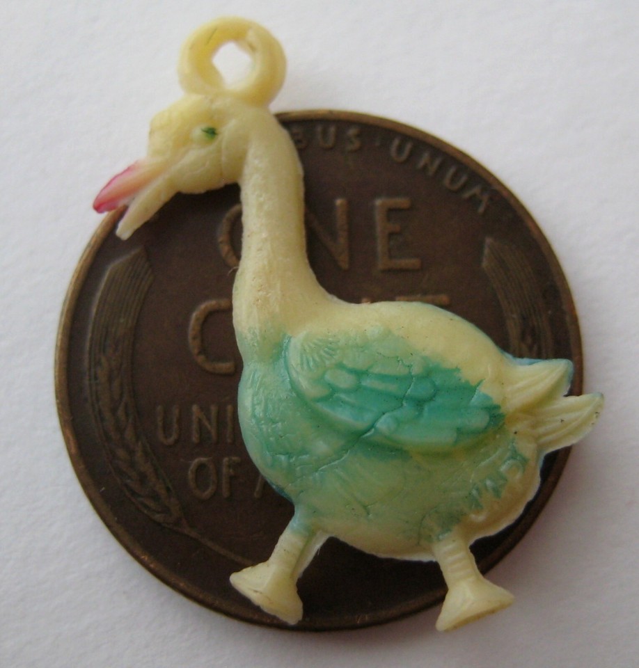 1940's VINTAGE Celluloid GOOSE~DUCK Charm Cracker Jack Toy Prize | eBay