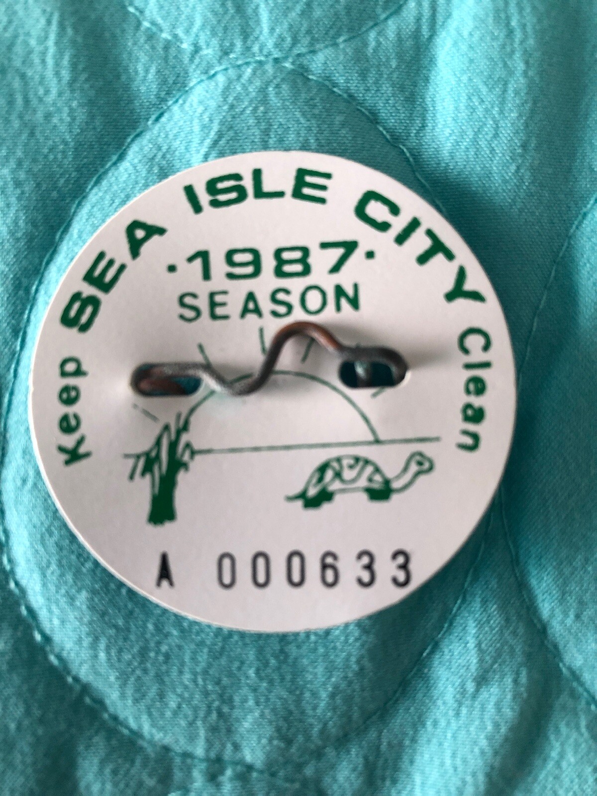 1987 Sea Isle City, New Jersey Seasonal Beach Tag Jersey Shore | eBay
