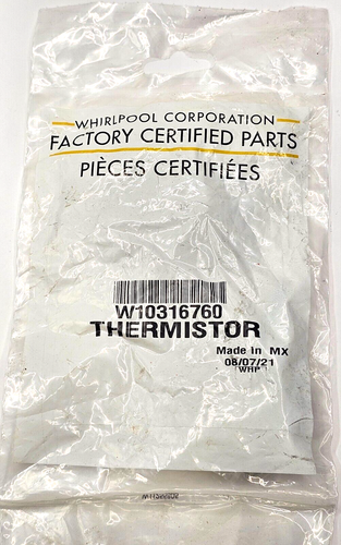 Genuine WHIRLPOOL Refrigerator/Freezer Thermistor (OEM W10316760 / MPN ...