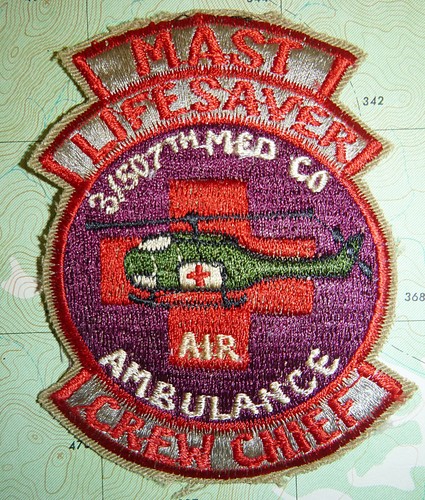 CREW CHIEF - Lifesaver Patch - MEDEVAC MAST 3rd / 507th - Vietnam War ...
