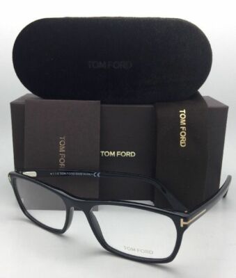 New TOM FORD Eyeglasses TF 5295 001 56-17 145 Shiny Black & Gold ...