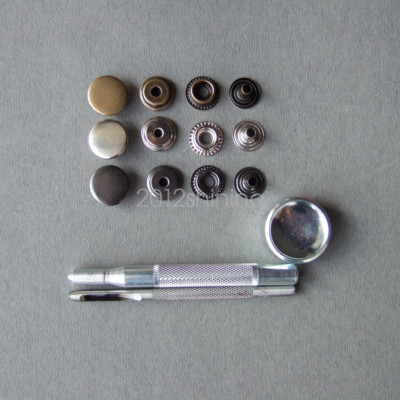 Heavy Duty Brass Snaps Fastener Popper 15mm 201 Press Stud 3 color with ...