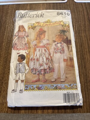 Butterick 6610 - Kids Dress Clothing Sz 2 3 4 - new uncut | eBay