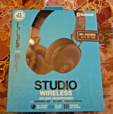 JLab Studio Bluetooth Wireless On-Ear Headphones - Black, New | eBay