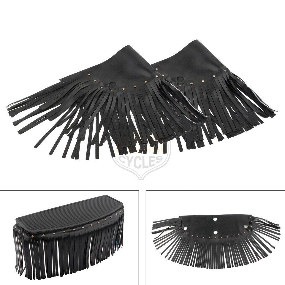 Motorcycle Front Rider Floorboard Fringe Covers For Honda Yamaha ...