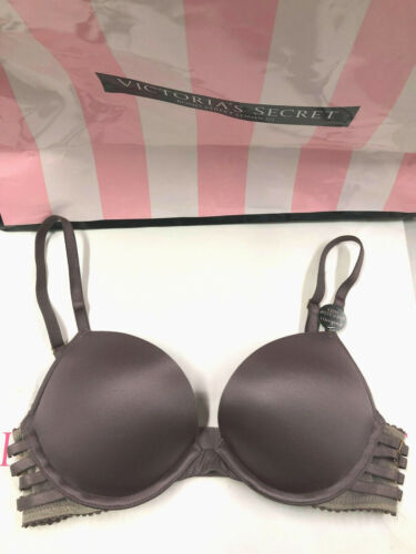 VICTORIA SECRET BOMBSHELL BRA ADD 2 CUP PLUNGE Super Push UP NEW Shine ...