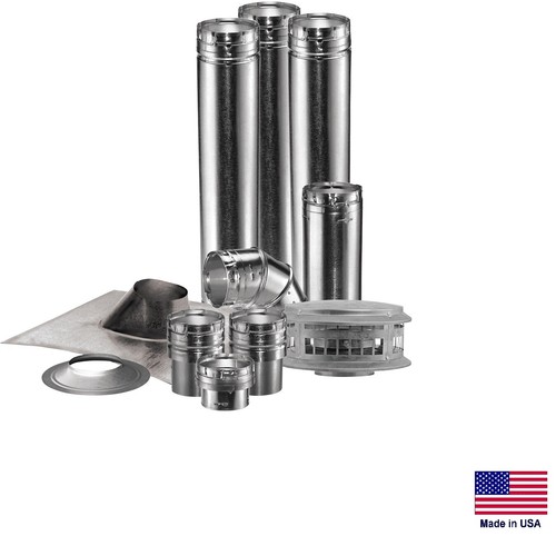 VENTING KIT for Propane LP & Natural Gas NG Heaters - 4" - for Vertical ...