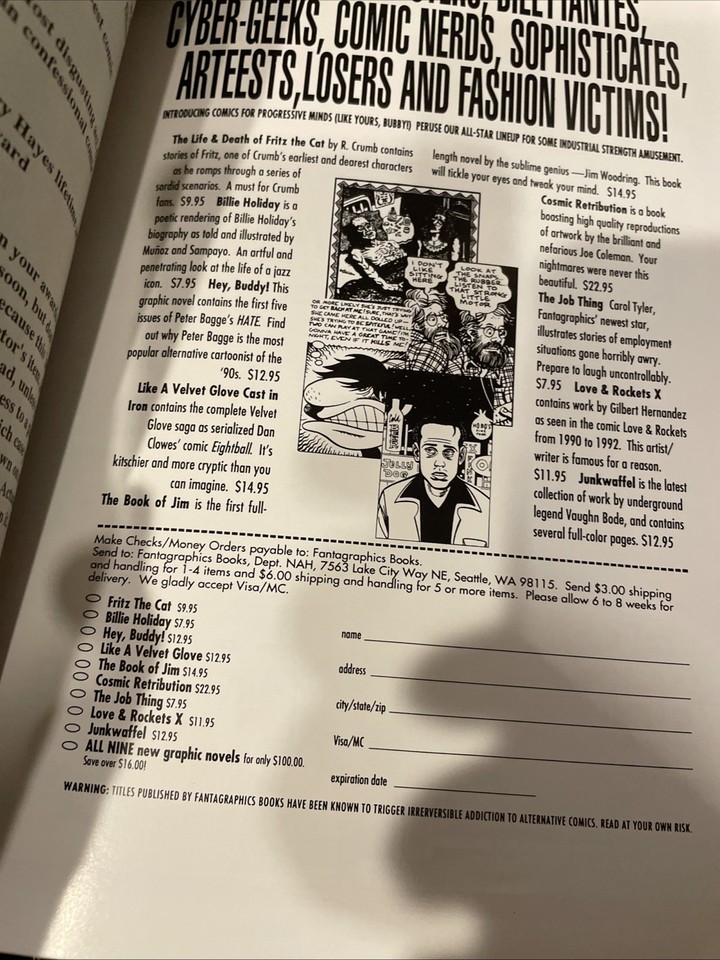 I Like Comics #1 ROBERT CRUMB Spiegelman CLOWES Woodring DOUCET ...