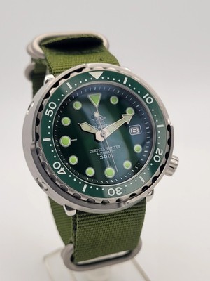 Mens Luxury Green Divers Watch 300m WR NH35 (SEIKO TMI) Automatic Movt ...