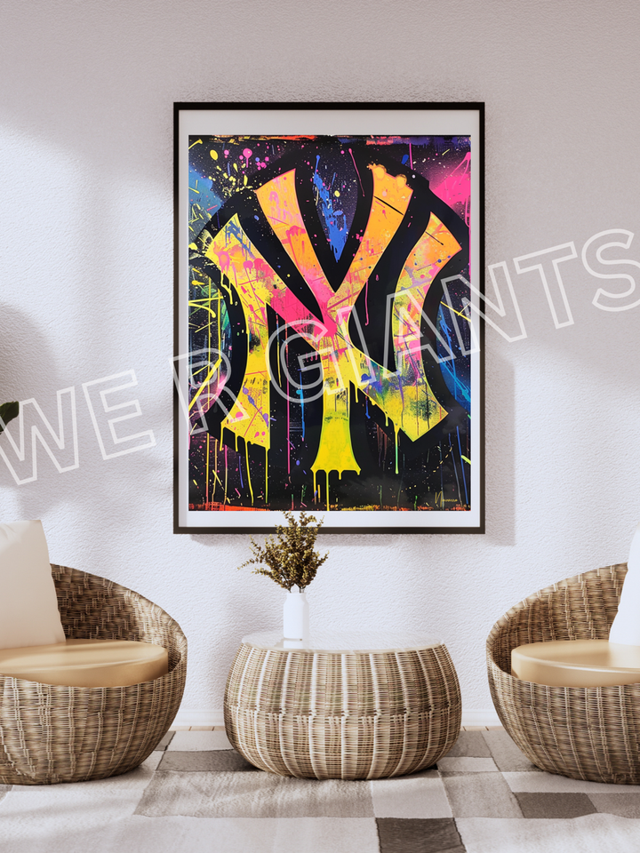 New York Yankees Poster 18x24 New York Yankees Logo Print Yankee ...
