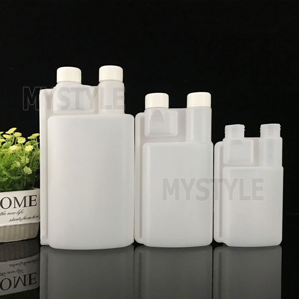 250/500/1000ml Plastic Twin Chamber Bottle Chemical Bottle Twin Neck ...