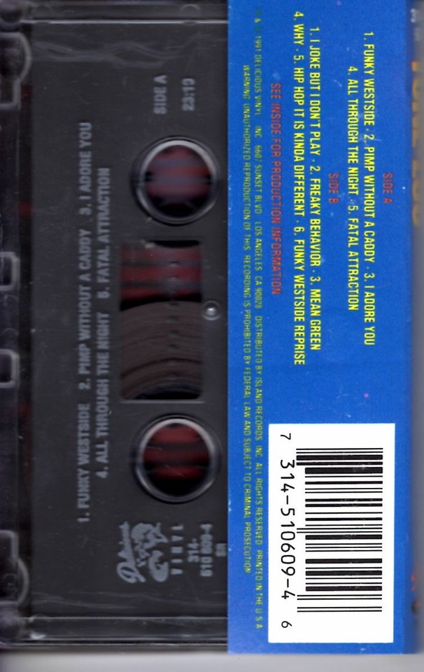 Tone Loc Cool Hand Loc 1991 Cassette Tape Album Rap Hiphop | eBay