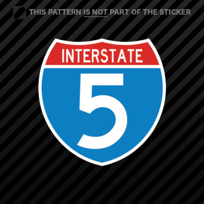 Interstate 5 Highway Sign Sticker Vinyl los angeles hollywood I5 ...