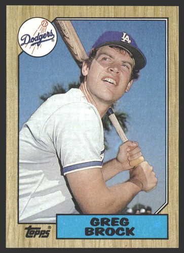 Greg Brock #26 1987 Topps Los Angeles Dodgers | eBay