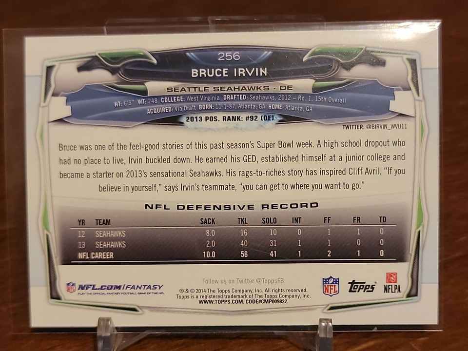 2014 Topps Bruce Irvin #256 | eBay