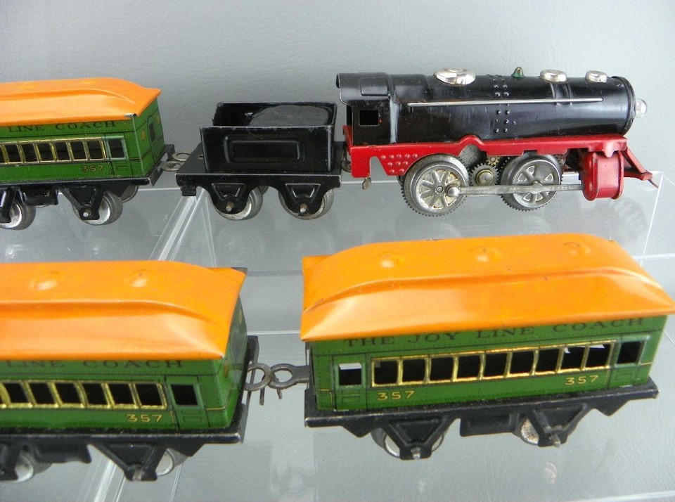 Vintage 1930's PreWar MARX O Tin Electric Steam Locomotive & Joy Line ...