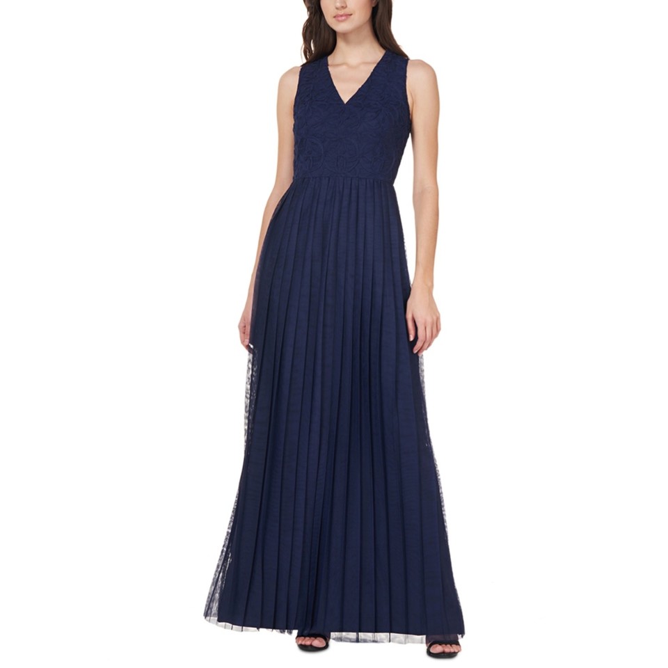 JS Collections Women's Formal Dress Size 12 Blue Lace and Chiffon ...