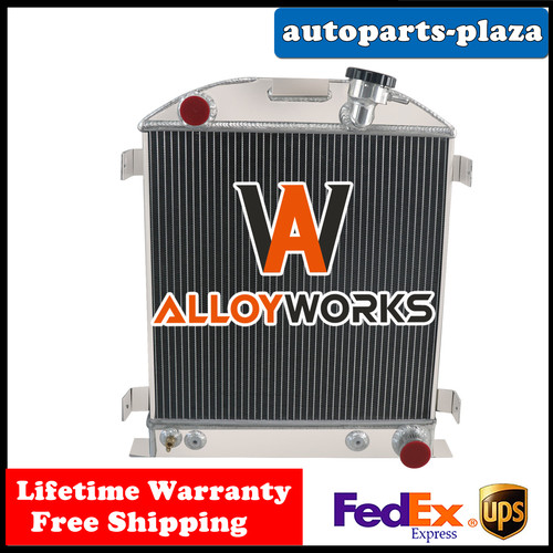 4-Row Aluminum Radiator For FORD 1932 Model A HIGH BOY 3" CHOPPED CHEVY ...