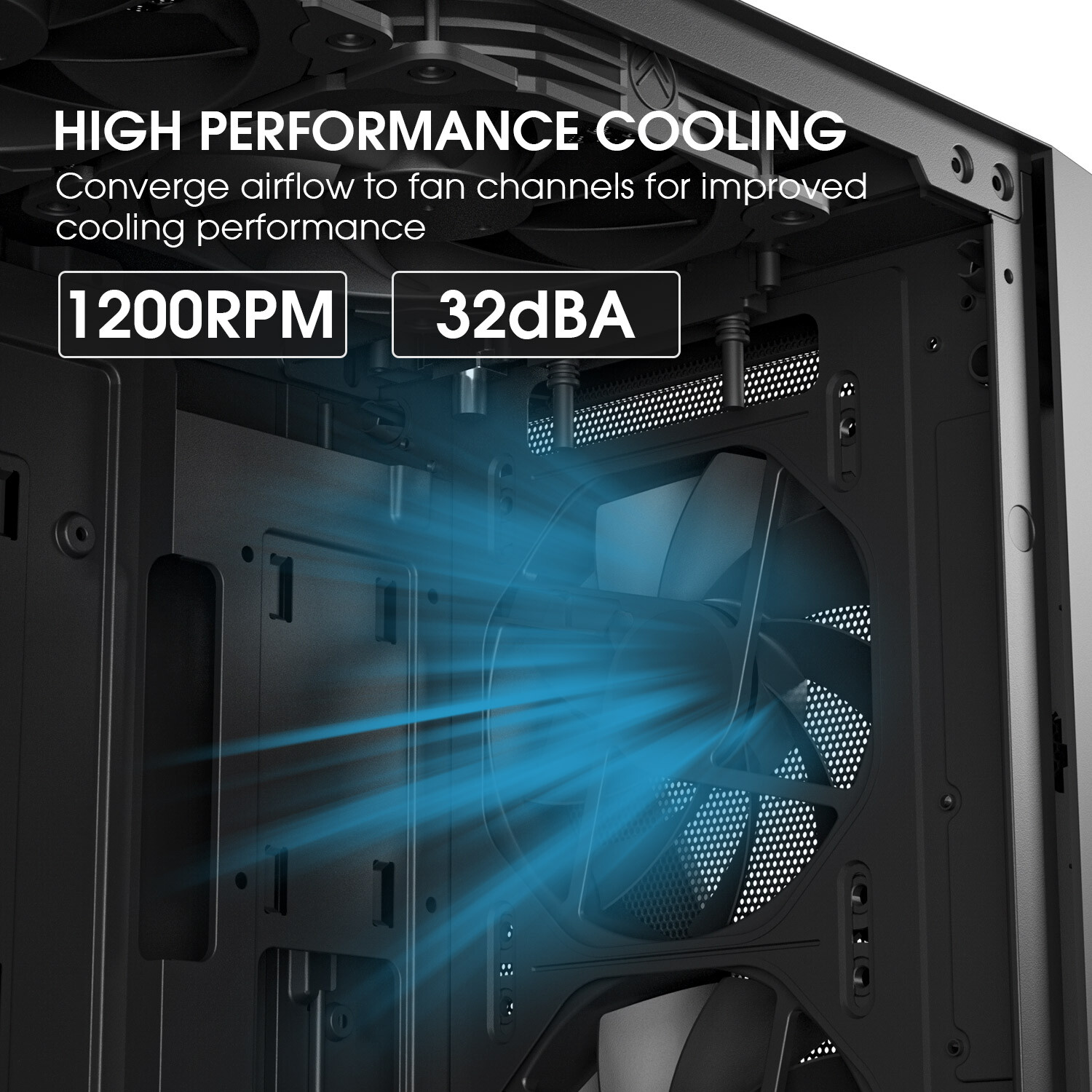 3Pack Black 120mm PC Case Fans High Airflow Low-Noise High Performance ...