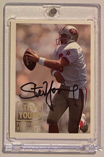 Steve Young 1993 Fleer Ultra Performance Highlights Auto Autograph Card ...