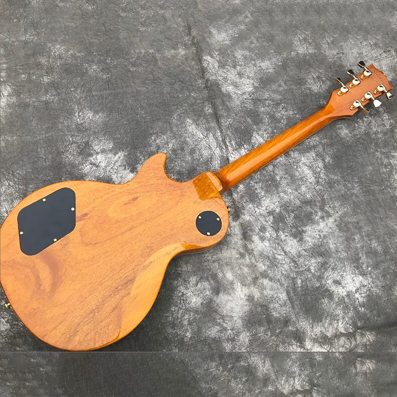 Electric Guitar Gold Hardware Les Flame Maple Top Custom Flowers Inlays ...