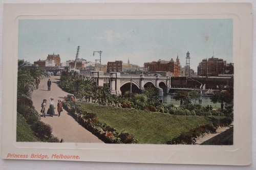 Princess Bridge Melbourne Victoria Aust Historic Vintage Antiquarian ...