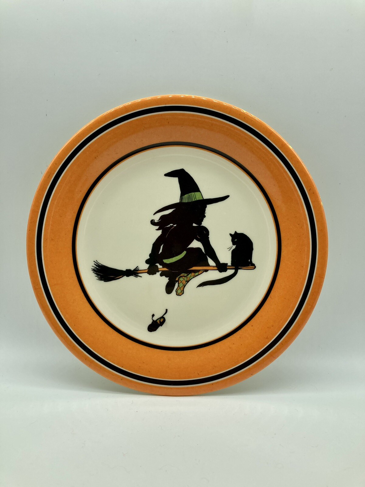 1 Pottery Barn Kids Halloween Dessert Plate Melamine Witch Black Cat ...