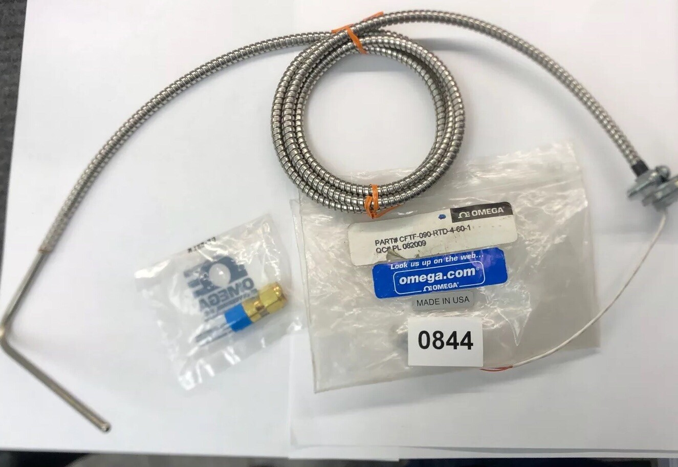 Extruder Thin Film RTD Probe with Compression Fitting cftf-090-rtd-4-60 ...