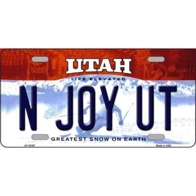 N Joy UT Utah Novelty Metal License Plate Tag LP-10197 | eBay