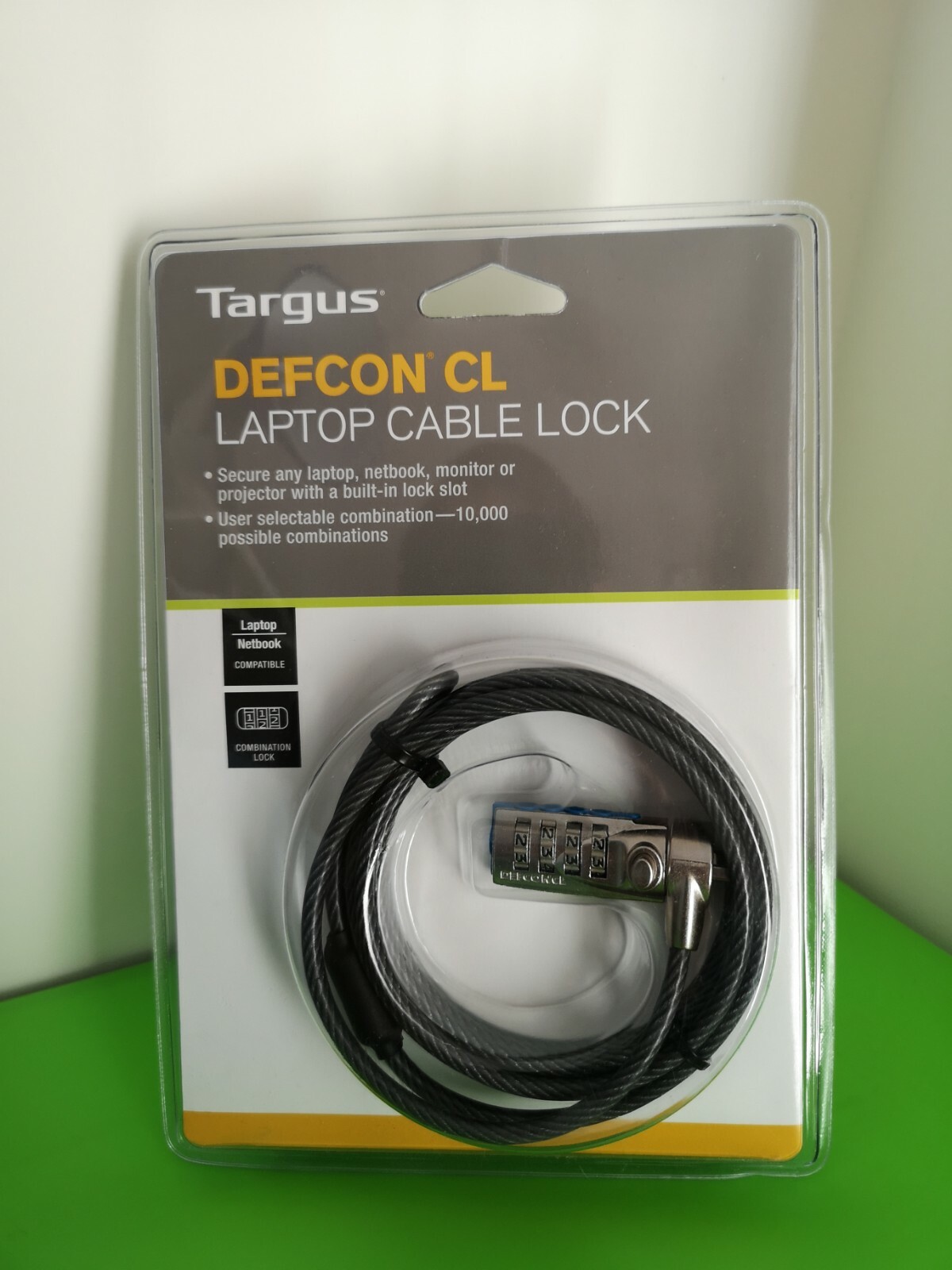 Targus Defcon CL Cable (Combination) Lock suits Laptop, LCD, Projector ...