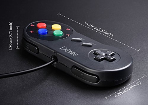 2 Pack iNNEXT SNES Retro USB Super Famicom Controller Gamepad Joystick ...