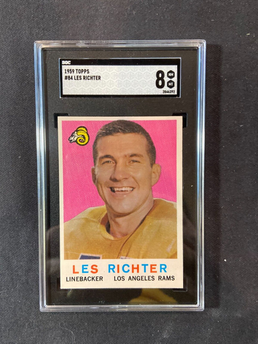 Read description--1959 Topps Football #84 Les Richter graded 8 | eBay