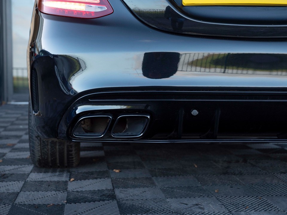FOR MERCEDES BENZ C CLASS W205 AMG C63 REAR BUMPER DIFFUSER AMG SEDAN ...
