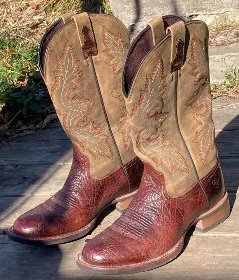 Ariat Men’s Western Cowboy Boots US 8.5 D Brown Leather Square Toe Boot ...