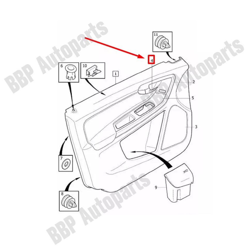 Front Right Interior Door Handle 39857005 For Volvo XC60 MK1 NEW | eBay