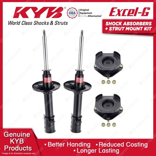 2x Rear KYB Shock Absorbers + Strut Mount Kit for Mazda MX-6 GE KL ...