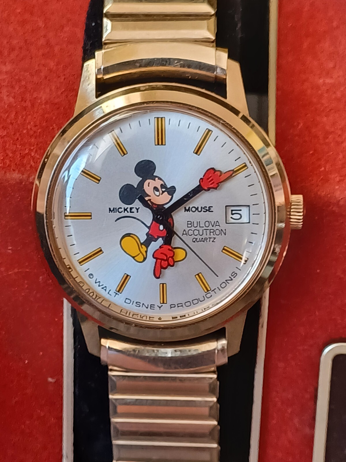 Vintage N7 1977 Bulova Accutron Quartz Disney Mickey Mouse Watch In ...