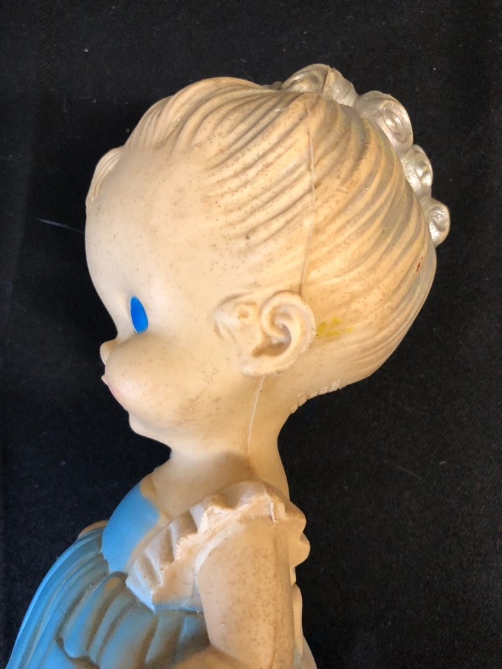 Rare VTG 1950s THE SUN RUBBER CO. Rubber Doll in Blue Dress by Ruth E ...
