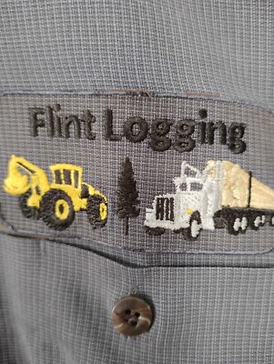 Logging Uniform,Gray , Cintas ,Extra Large,XL,Short Sleeve Button Up ...