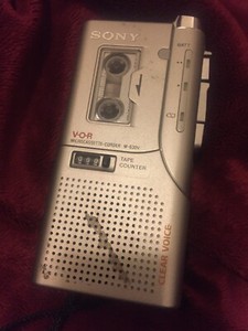 SONY M-630V Clear Voice Microcassette Recorder VOR Silver | eBay
