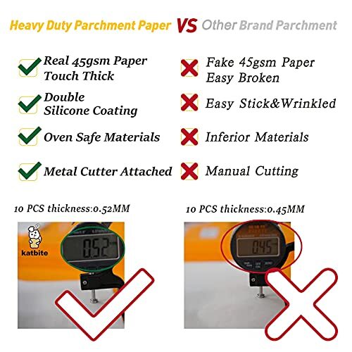 12x16 Inch Parchment Paper Sheets with Grid Lines, Precut Baking Paper ...